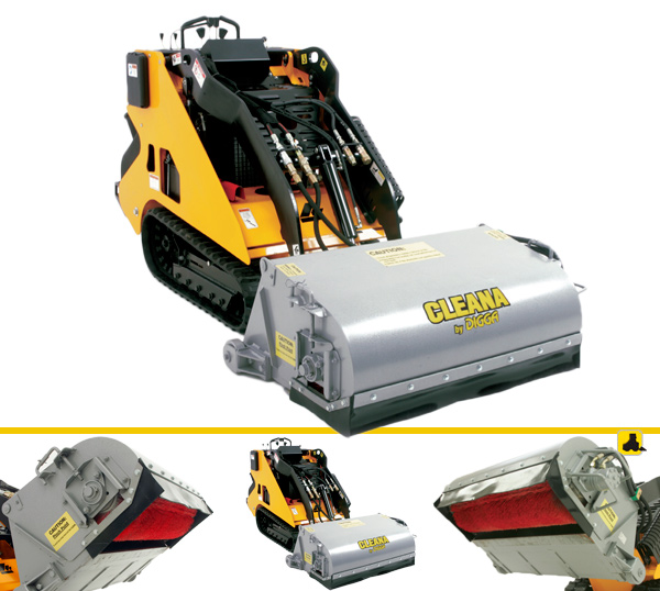 Mini Brooms & Cleana Earthmoving Bucket Broom Attachments - Digga Australia